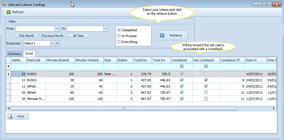 smart-it+ Help - Labour Lookup